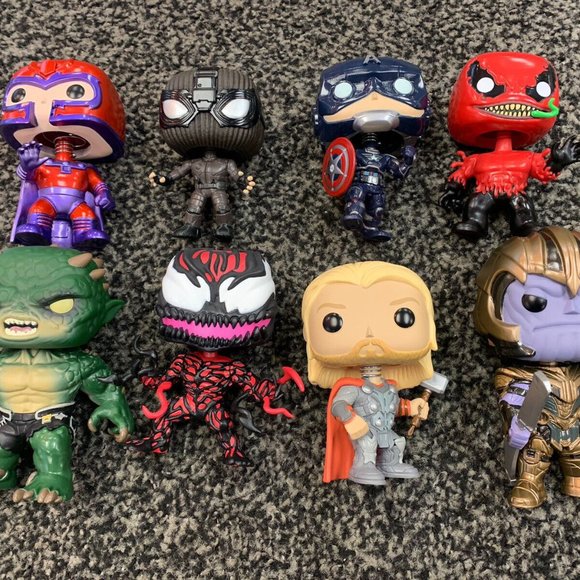 Funko | Other | 8 Funko Pop Lot Carnage Thanos Toxin Thor Spiderman ...